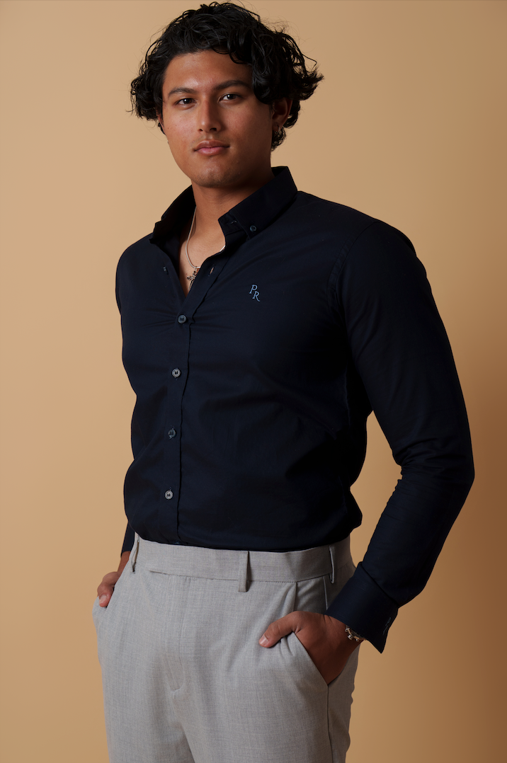 Midnight Blue | Avernè Embroidered Shirts – Averne | Embroidered Shirts